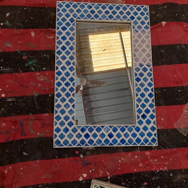 Bone Inlay Mirror - Etsy