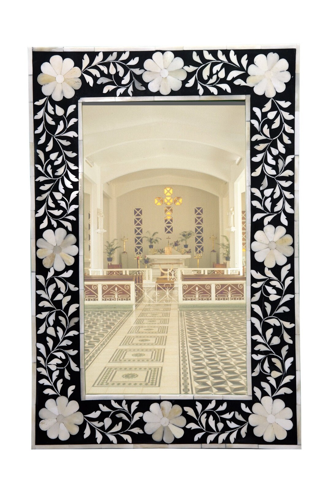 Bone Inlay Mirror Frame With Free Mirror - Etsy