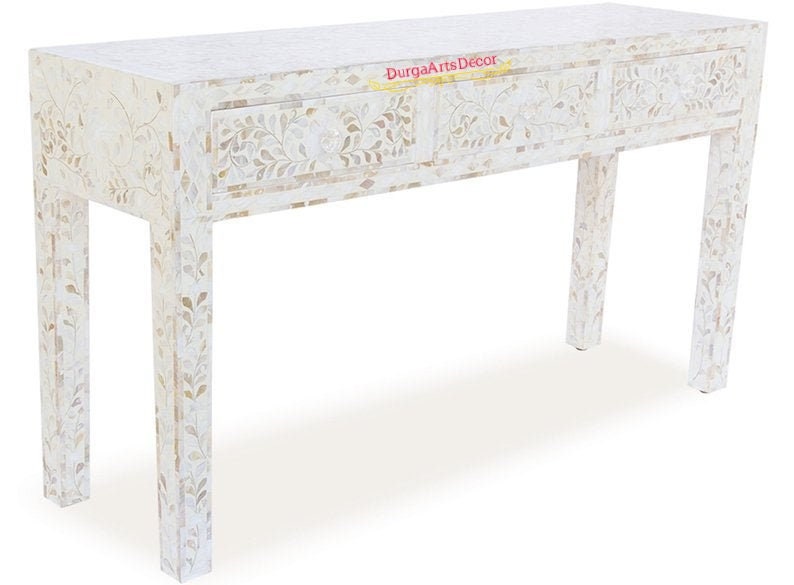 Mother Of Pearl Inlay Handmade Designer White Floral Pattern | Etsy