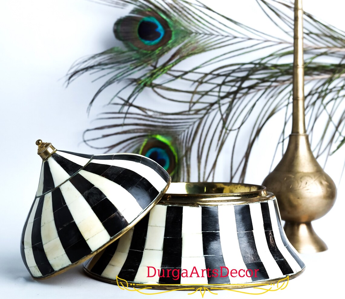 Bone Inlay Designer Black & White Box / Suri Box Set of 3 - Etsy