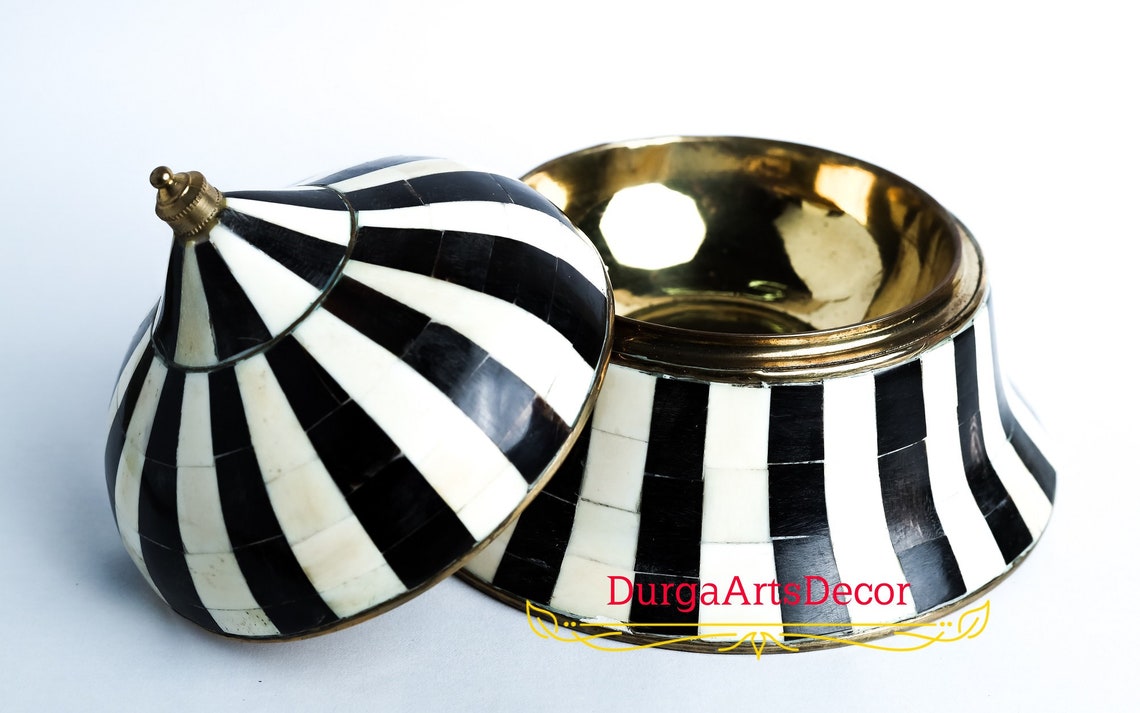 Bone Inlay Designer Black & White Box / Suri Box Set of 3 - Etsy