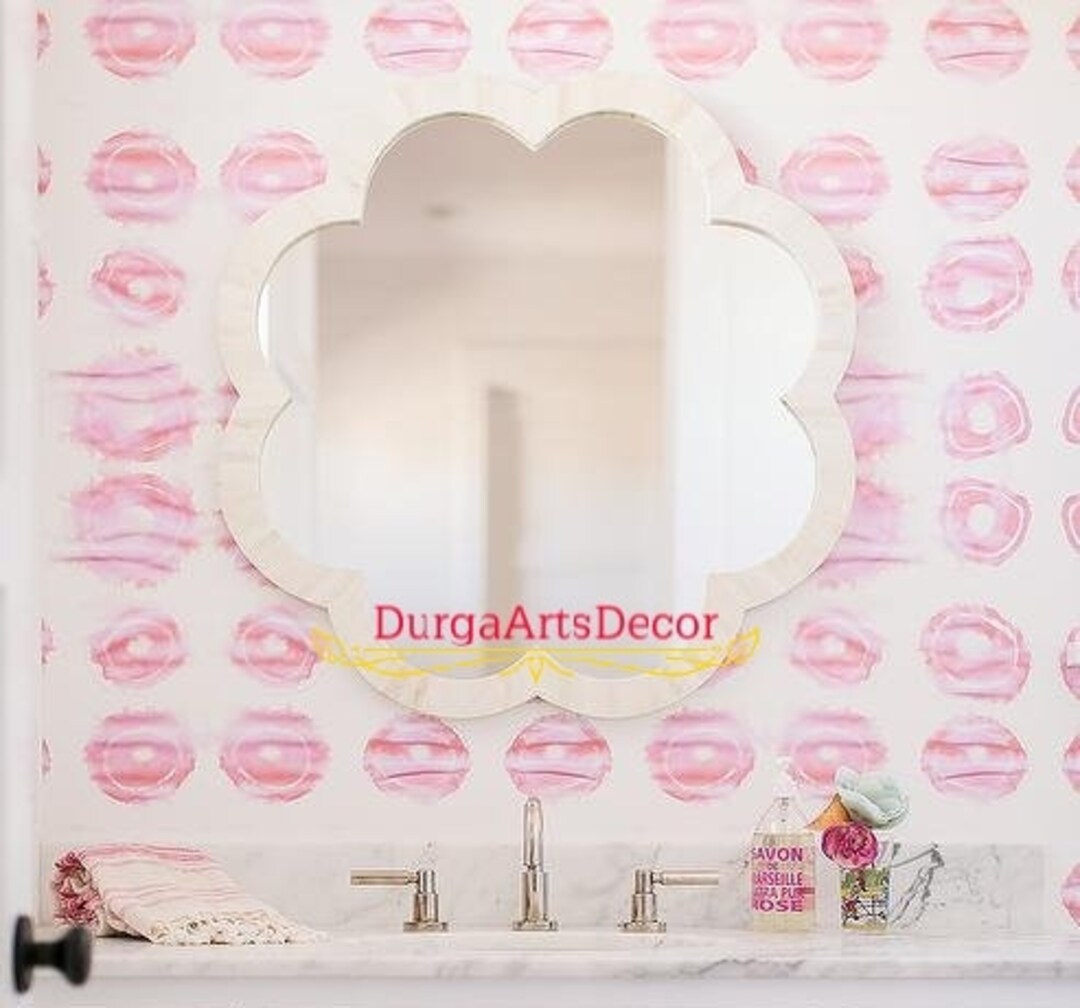 Bone Inlay Flower Design Mirror Frame With Free Mirror - Etsy