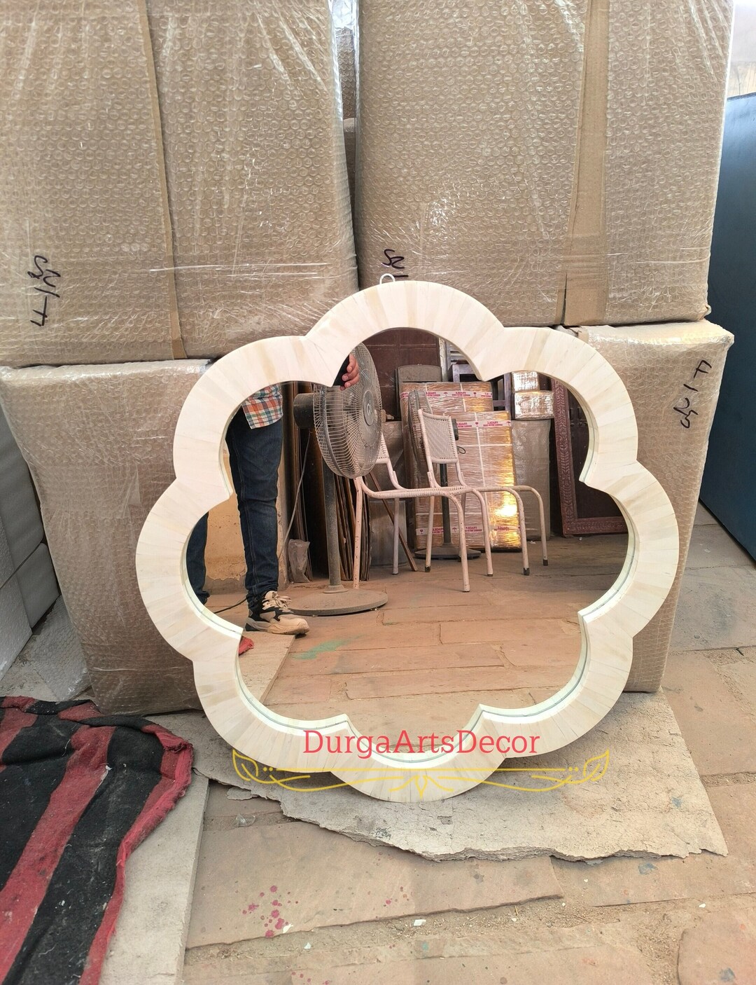 Bone Inlay Flower Design Mirror Frame With Free Mirror - Etsy