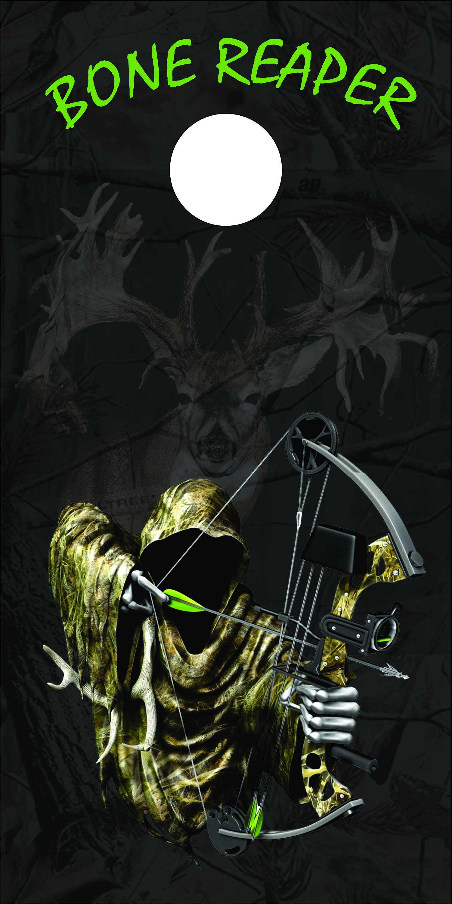 Bone Reaper Bow Hunting Cornhole Board Skin Wrap Decal SET W/ | Etsy