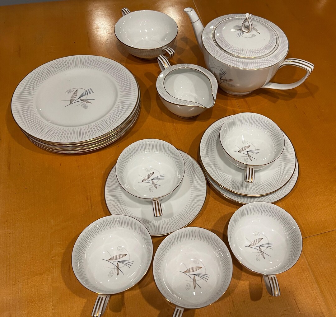 Vintage Noritake China Mid Century Modern, Atomic "clinton" Tea Set W ...