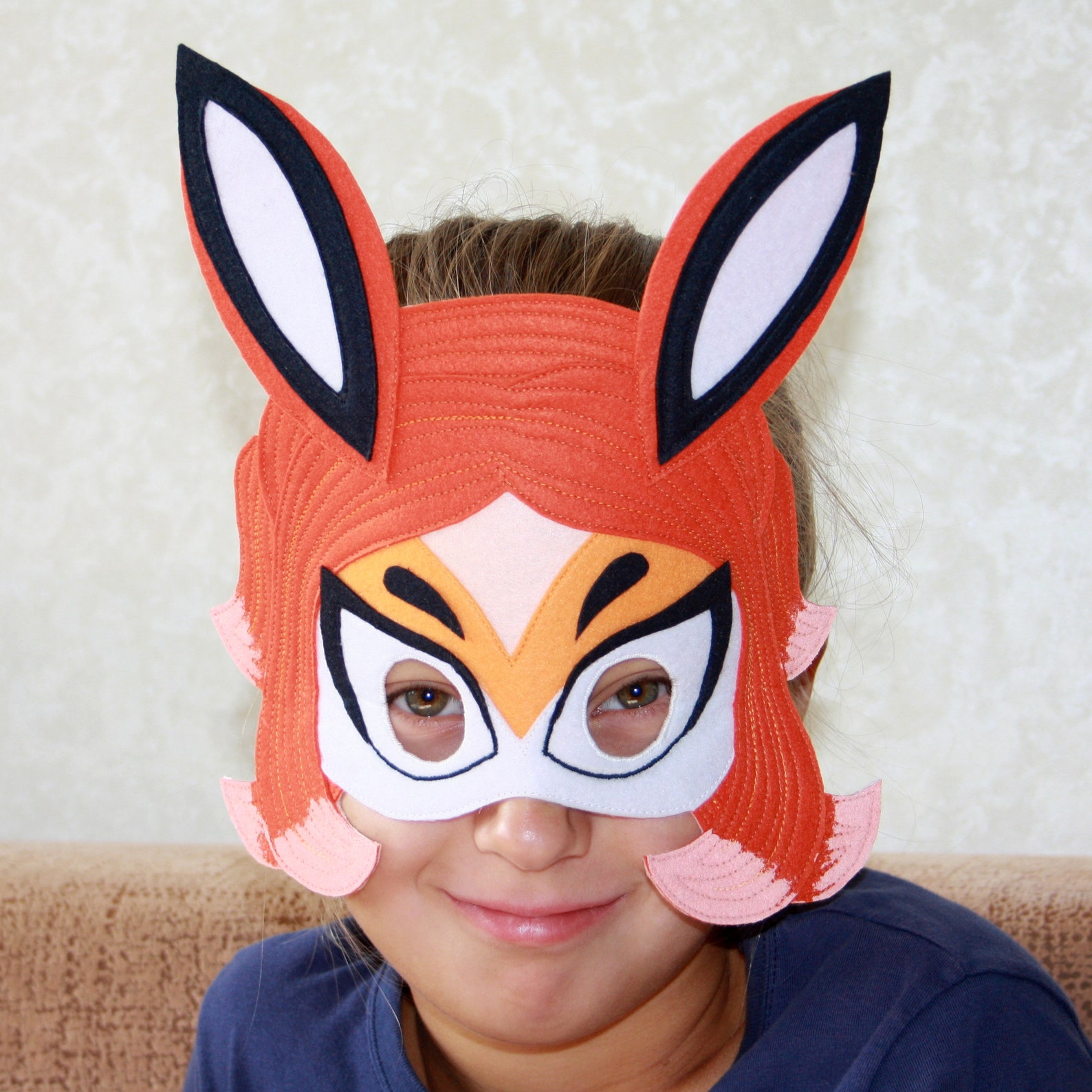 MIRACULOUS RENAROUGE MASK Rena Rouge Felt mask Party | Etsy