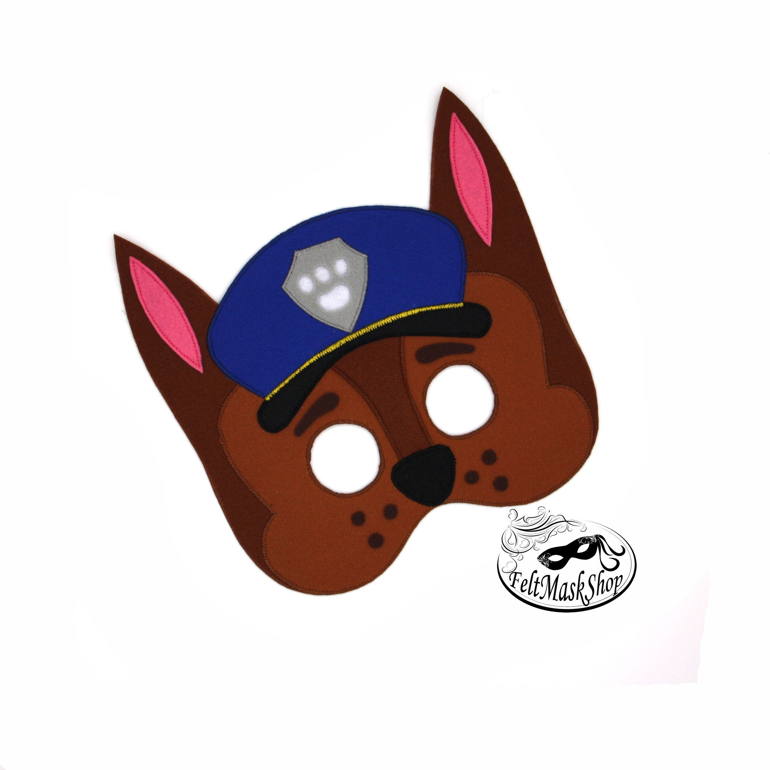 CHASE MASK Paw patrol mask Paw patrol birthday Chase | Etsy