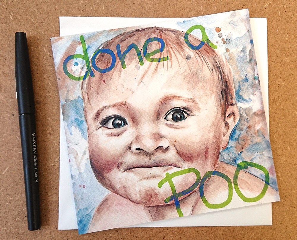 Done a POO, New Baby, Congratulations - Etsy