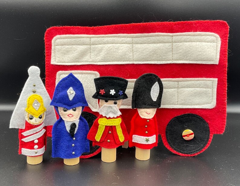 London Finger Puppet Set - Etsy
