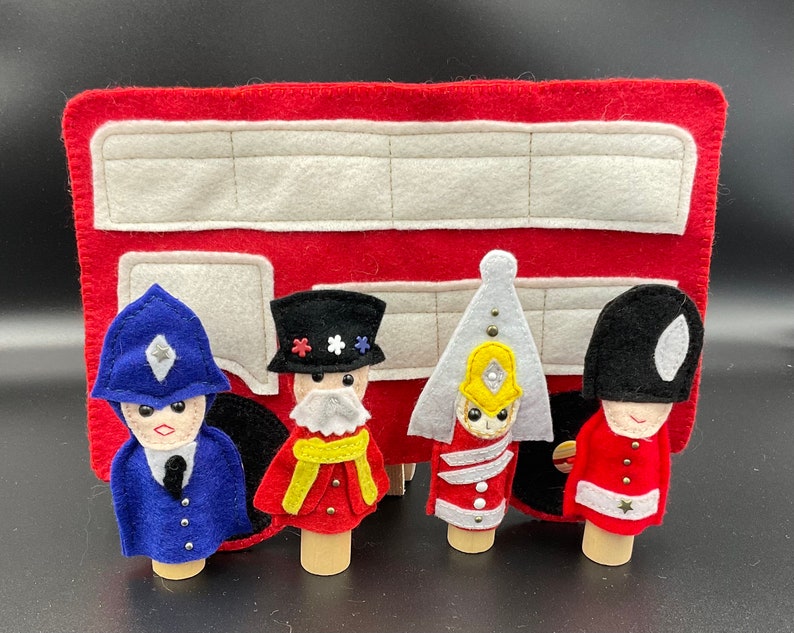 London Finger Puppet Set - Etsy