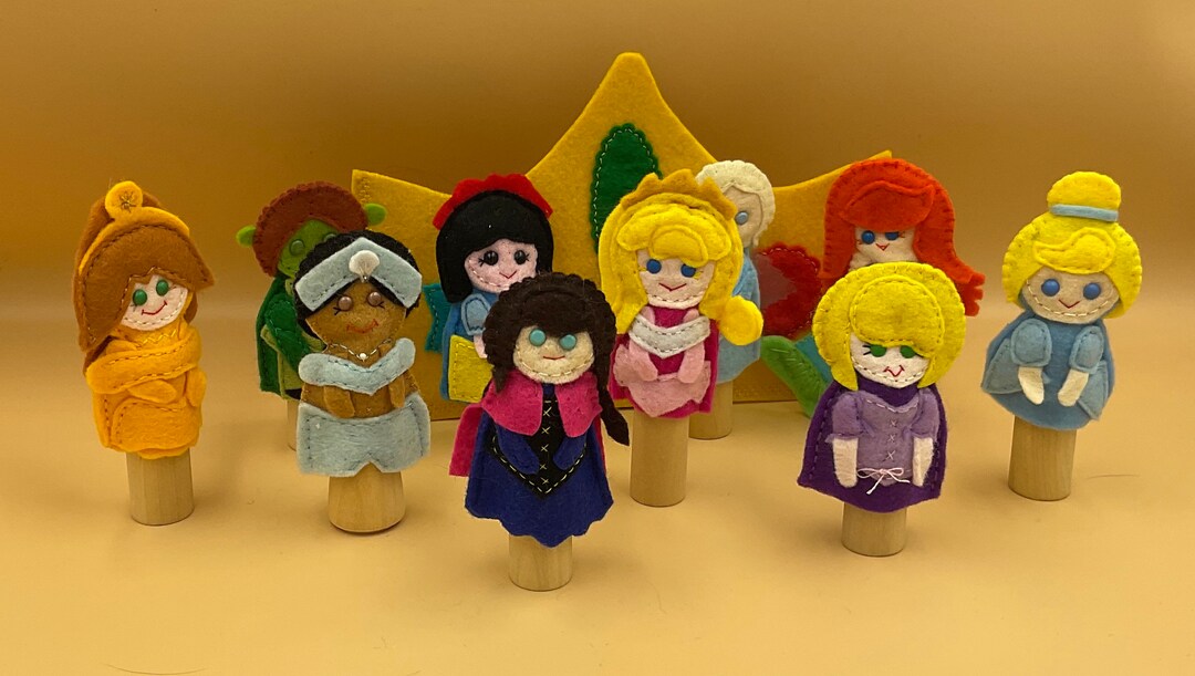 Princess Finger Puppets - Etsy