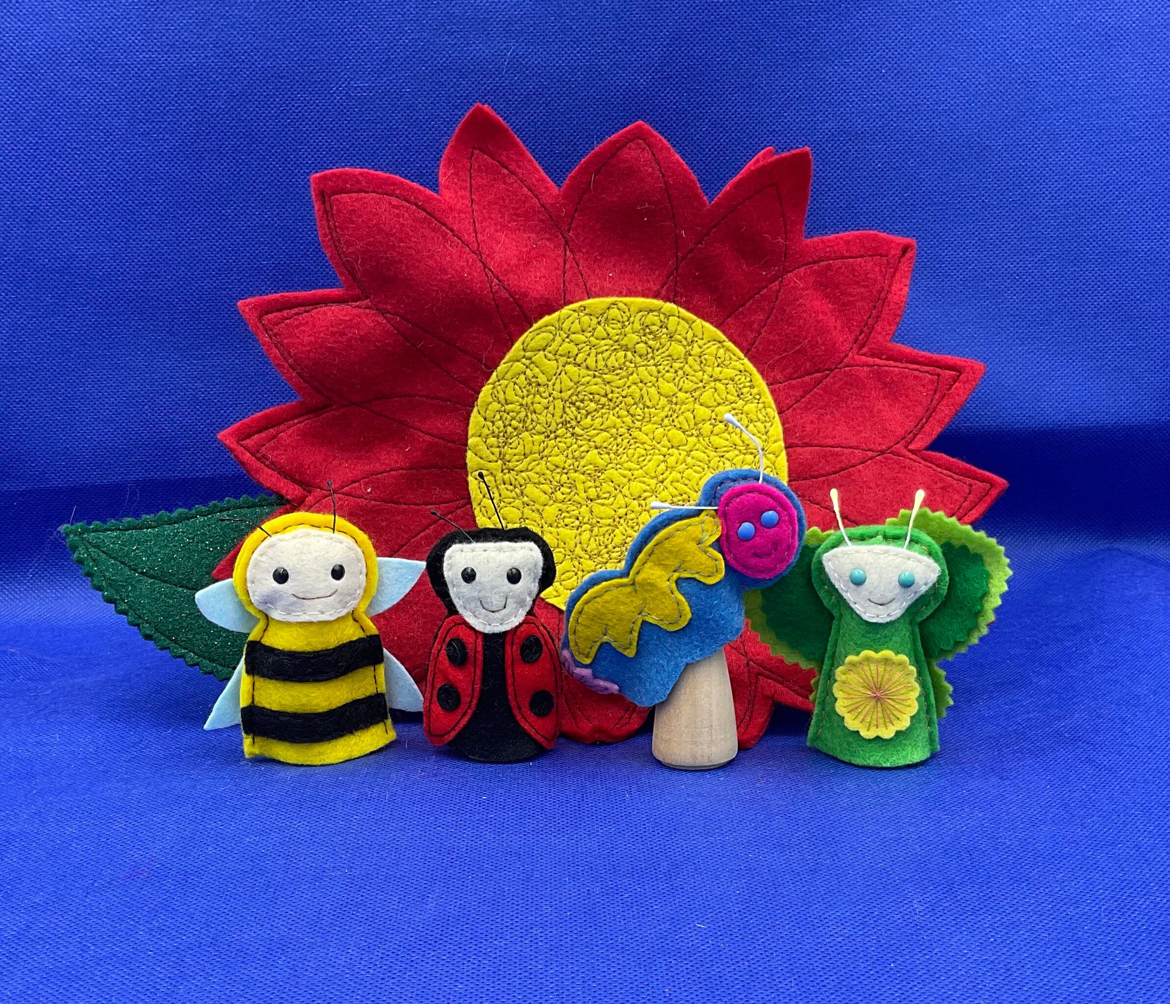 Garden Bugs Finger Puppet Set - Etsy