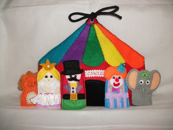 Circus Finger Puppet Set | Etsy