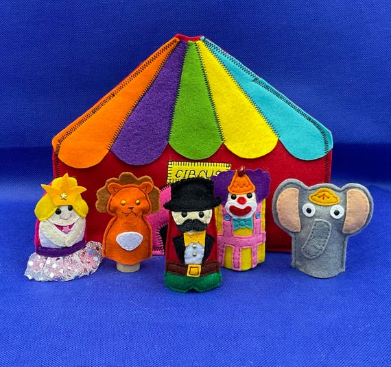 Circus Finger Puppet Set - Etsy