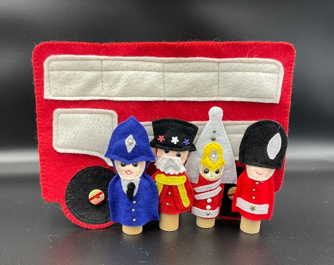 London Finger Puppet Set - Etsy