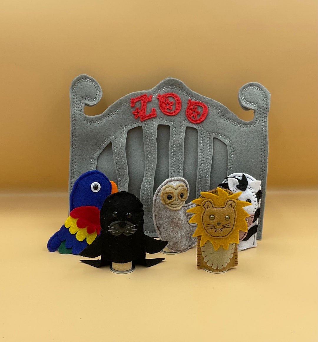 Zoo Finger Puppet Set - Etsy