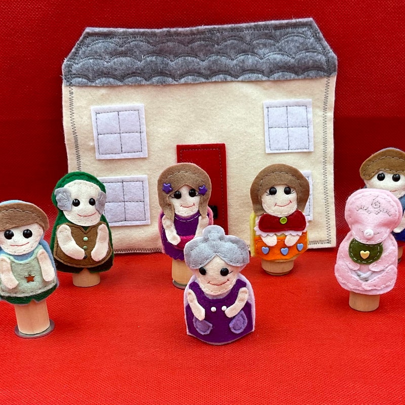 Family Finger Puppets Set - Etsy