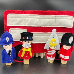 London Finger Puppet Set - Etsy