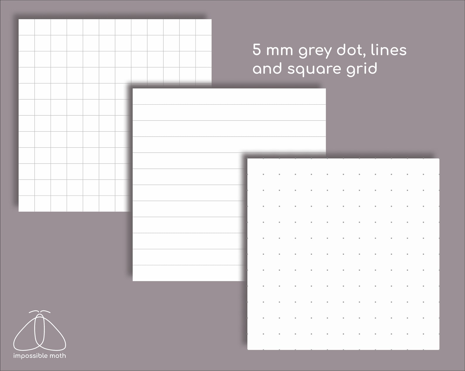 5mm Square and Dot Grid and Ruled Printable Paper A4 and US Letter - Etsy