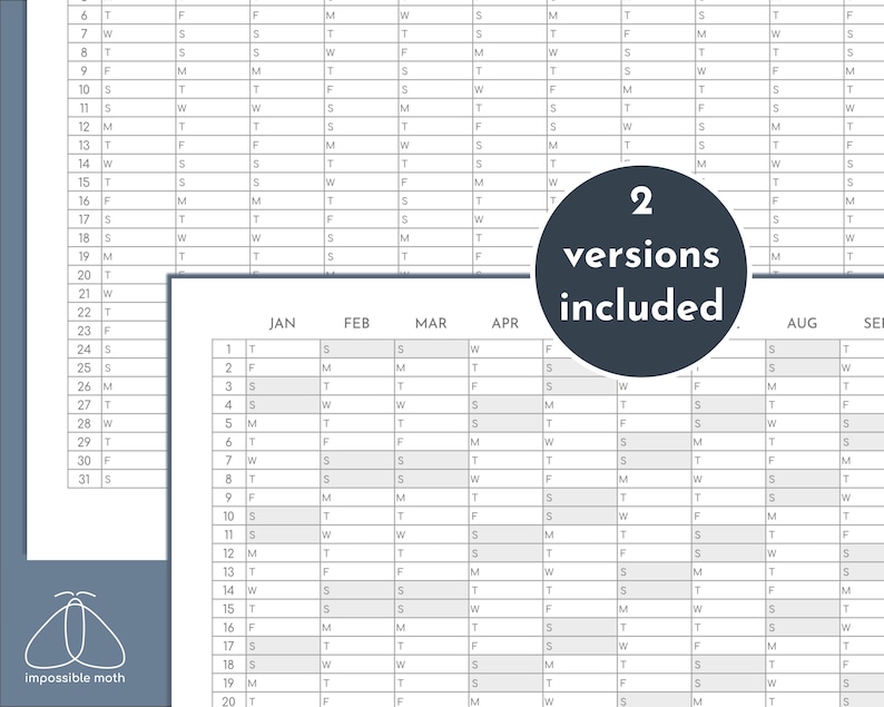 2026 Planner Printable, Yearly Tracker, A4 (print at A5-A0) and Letter ...