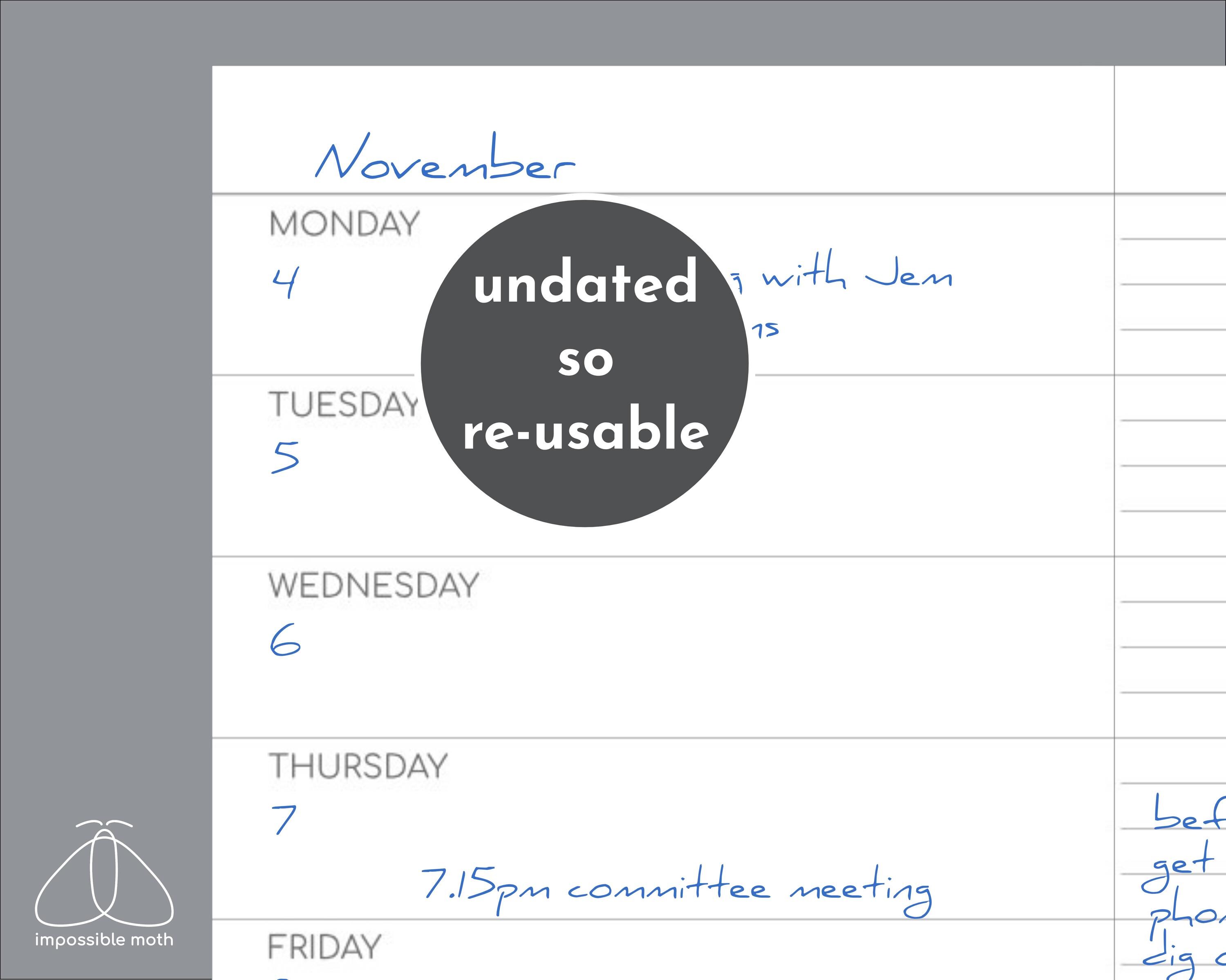 Weekly Planner With Notes, Undated Printable B6 Slim Insert for TN - Etsy