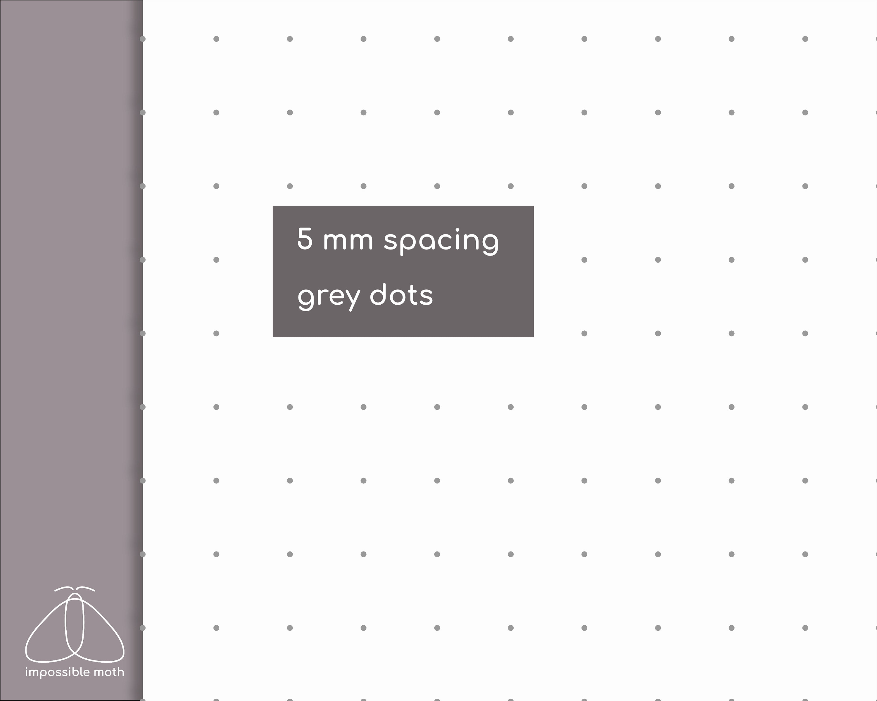 5mm Dot Rule Printable Paper With Grey Dots, A4 and US Letter Versions ...