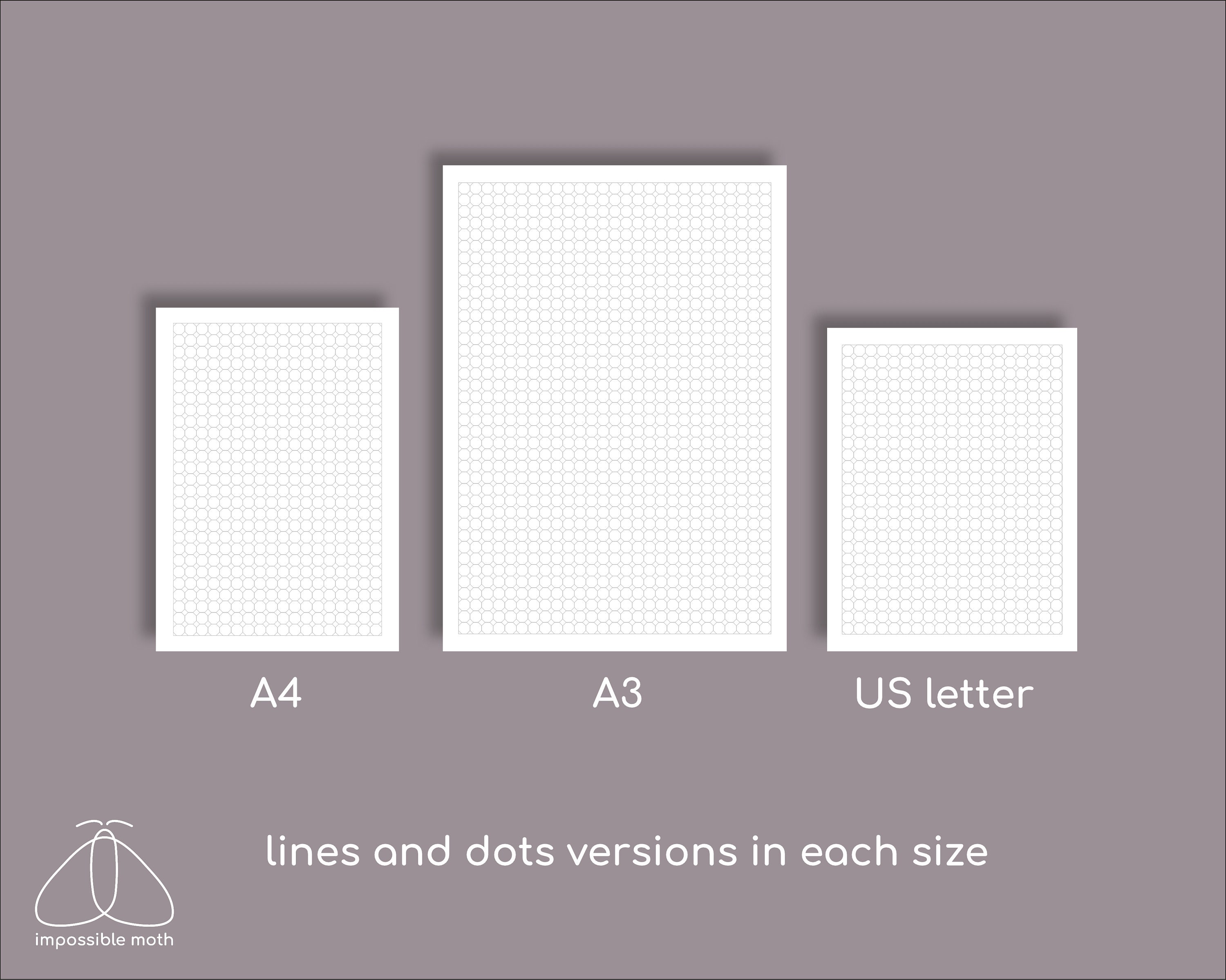 Octagon Printable Paper, Dot Grid and Line Versions Included - Etsy