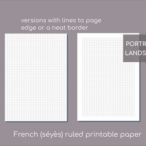 French Ruled Printable Paper Seyes Ruled A4 and US Letter - Etsy