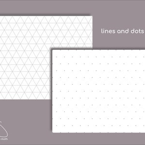 Isometric Grid Paper: Triangle Dot & Line, A3/A4/US Letter (PDF) - Etsy