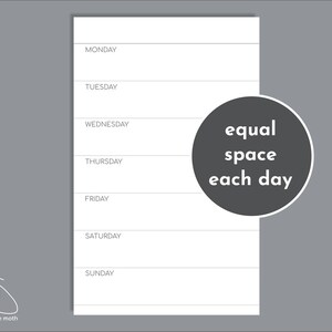 Weekly Planner With Notes, Undated Printable B6 Slim Insert for TN - Etsy