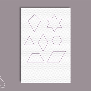 Isometric Grid Paper: Triangle Dot & Line, A3/A4/US Letter (PDF) - Etsy