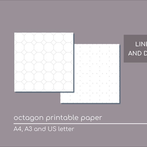 Hexagon Dot Grid and Line Printable Paper Art/organic - Etsy