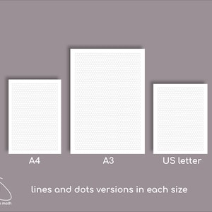 Hexagon Dot Grid and Line Printable Paper - Art/organic Chemistry ...