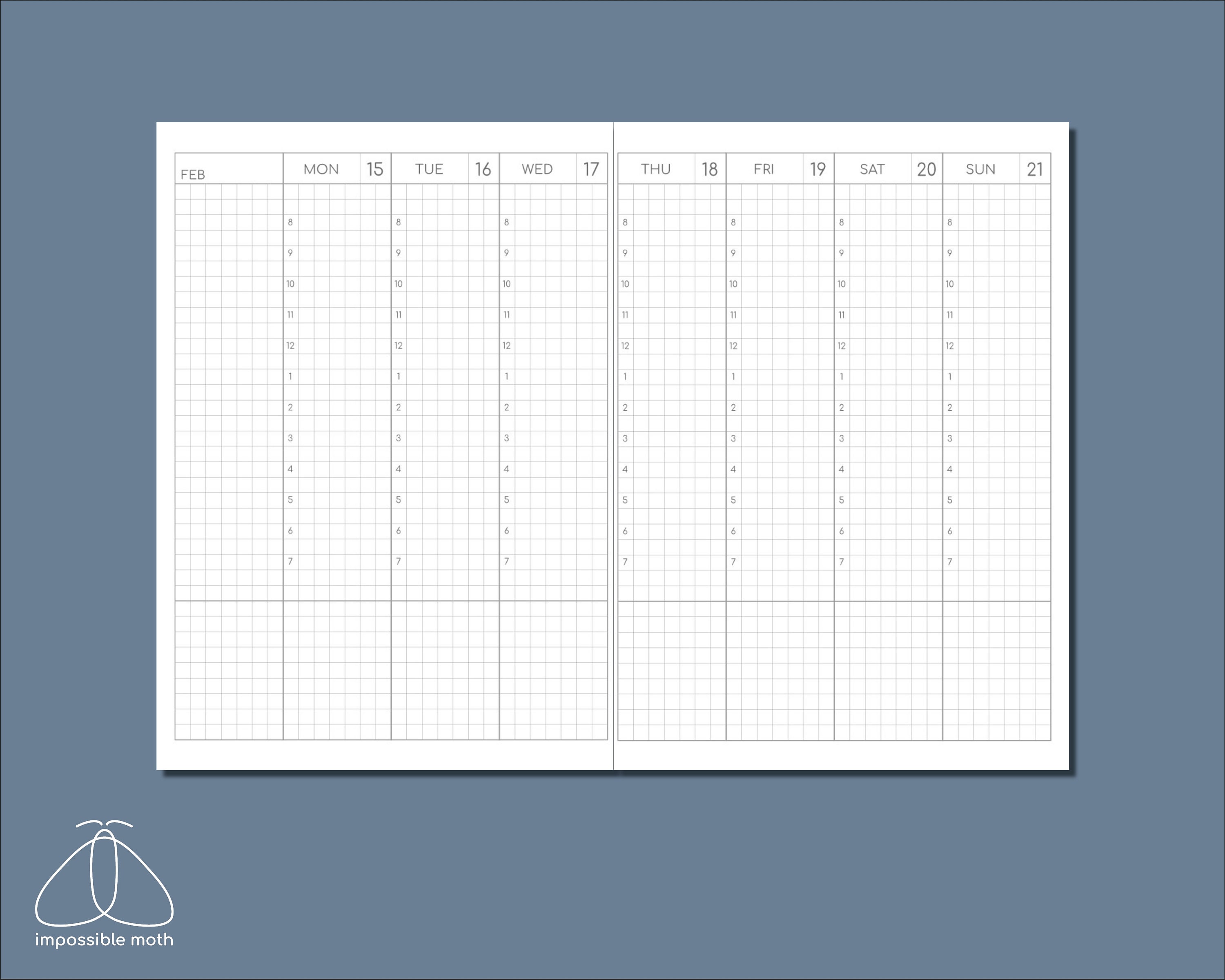 2024 Weekly Hourly Planner, A5 Printable Travelers Inserts - Etsy
