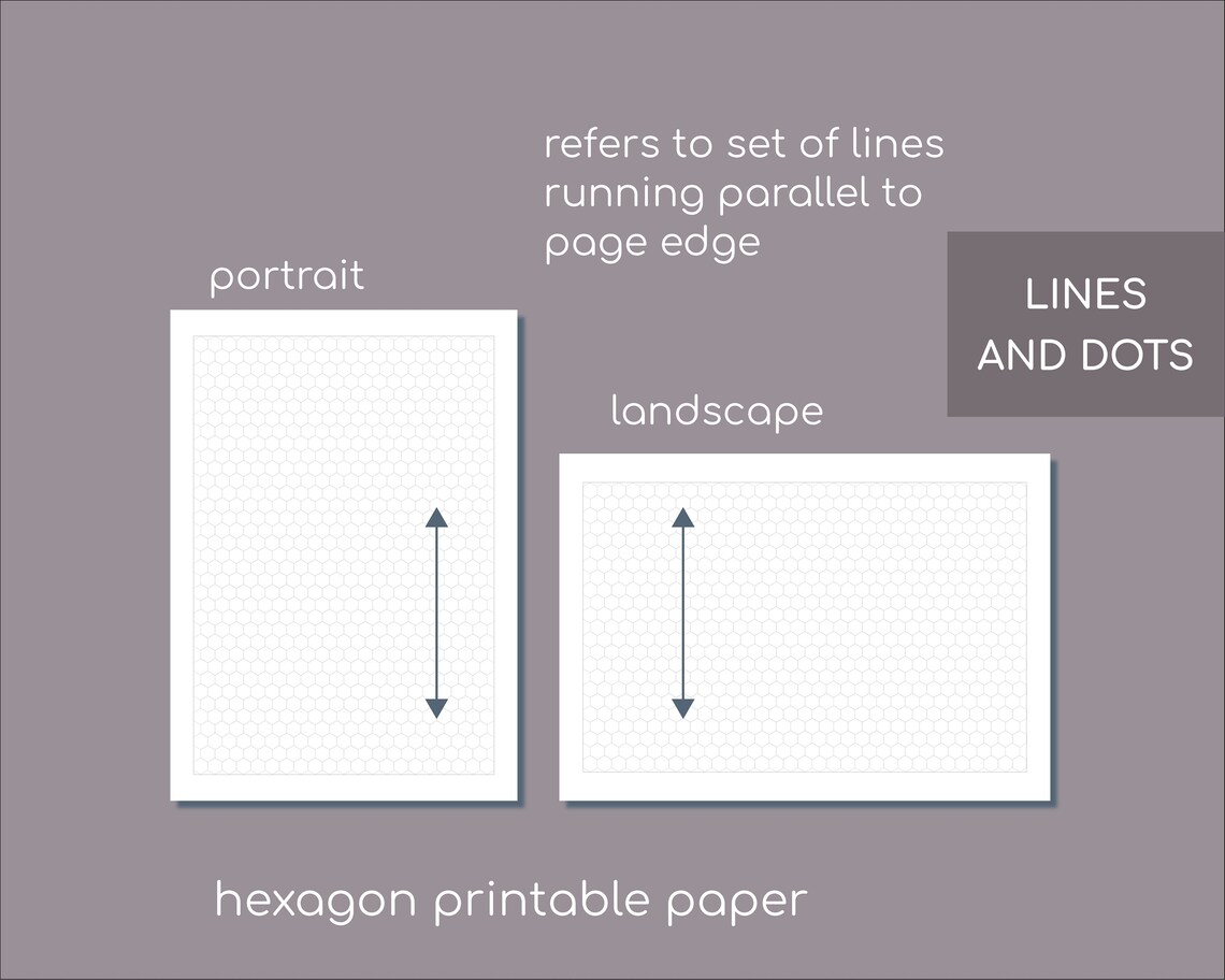 Hexagon Dot Grid and Line Printable Paper Art/organic - Etsy