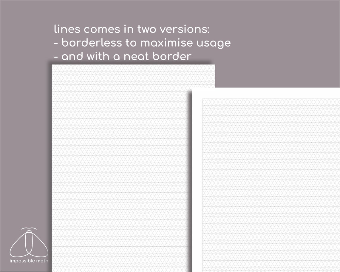 Triangle Printable Paper With 5mm Dot and Line Grid - Isometric Gridded ...