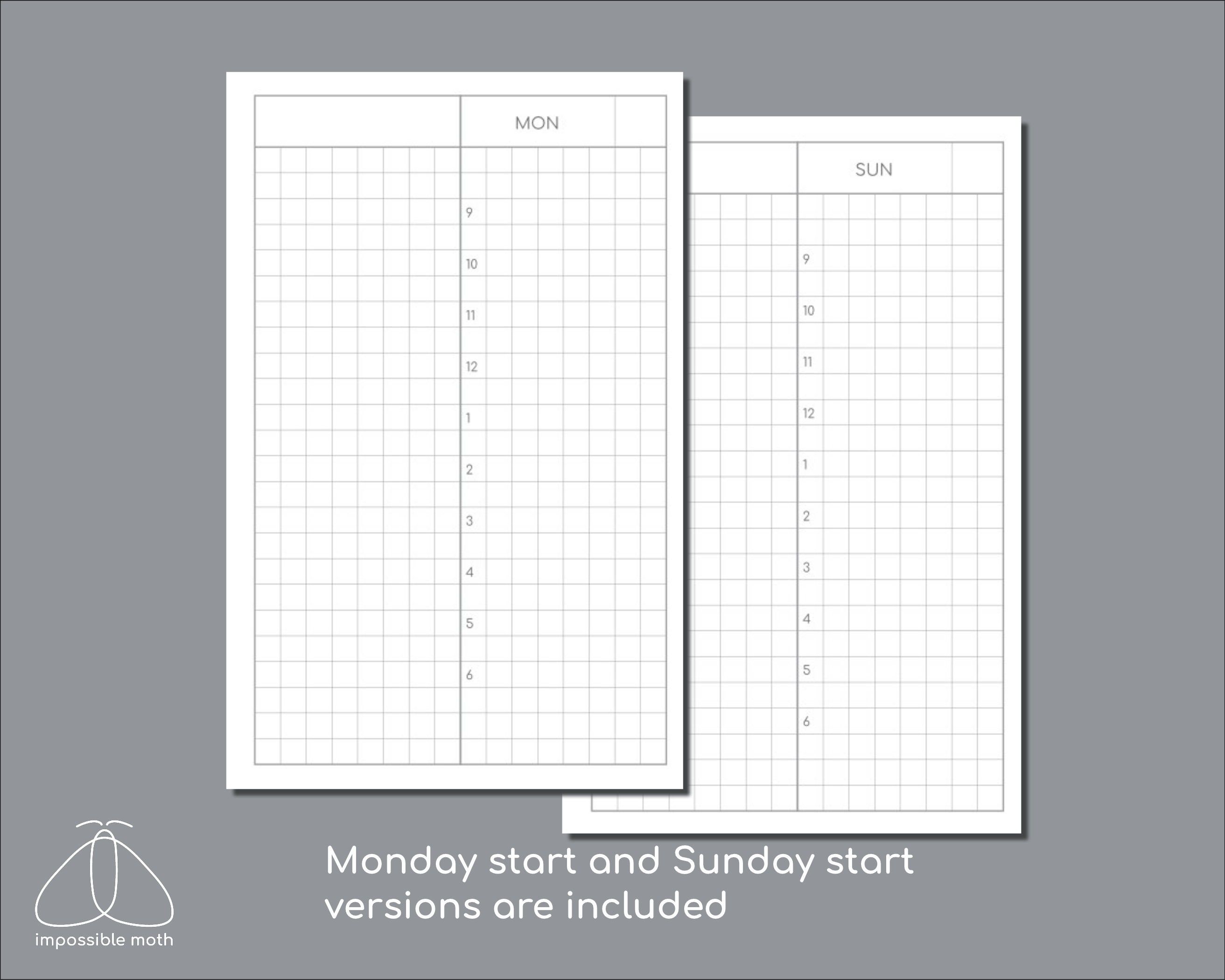 Undated Small Weekly Planner, Printable Pocket Size Inserts for TN ...