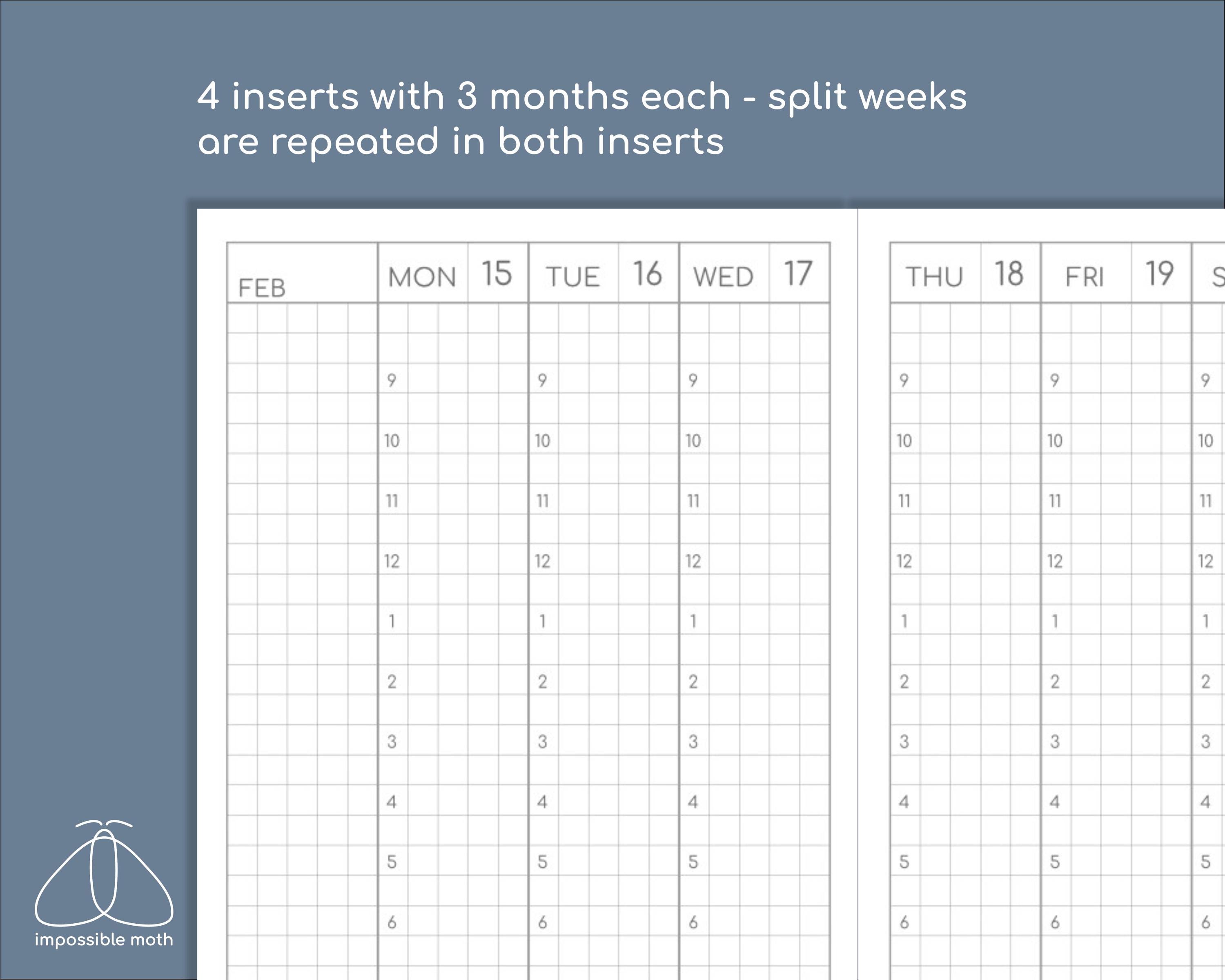 2026 Hourly Weekly Schedule, Printable B6 Slim Travelers Planner ...