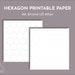 Hexagon Dot Grid and Line Printable Paper - Art/organic Chemistry ...