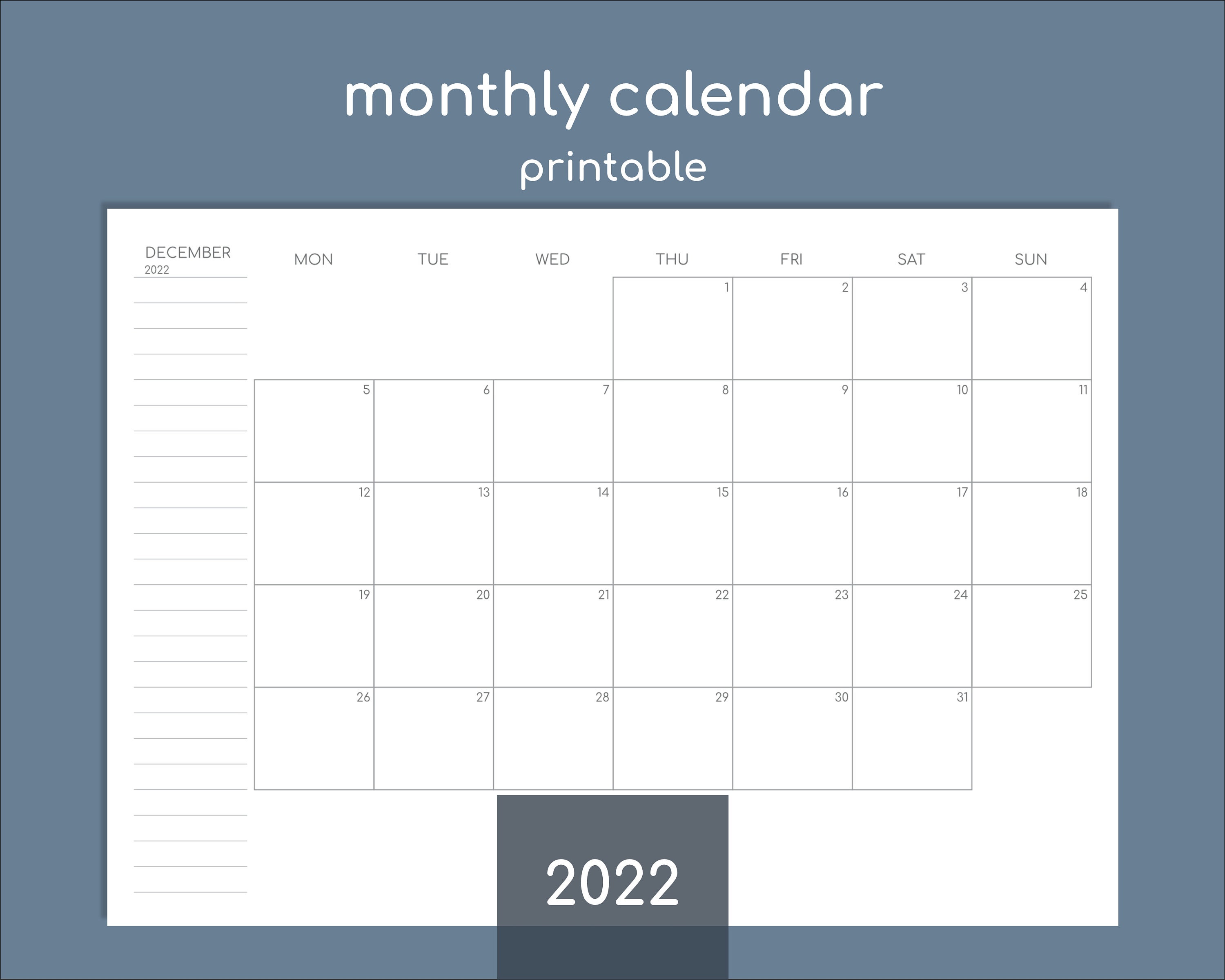 National Holiday Annual Calendar Monthly 2022 Calendar Daily Desk 