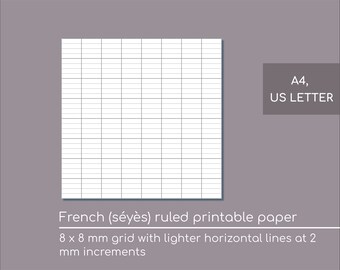 French Ruled Paper - Etsy