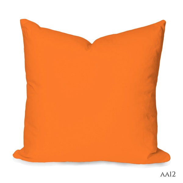 Solid Orange Pillow - Etsy