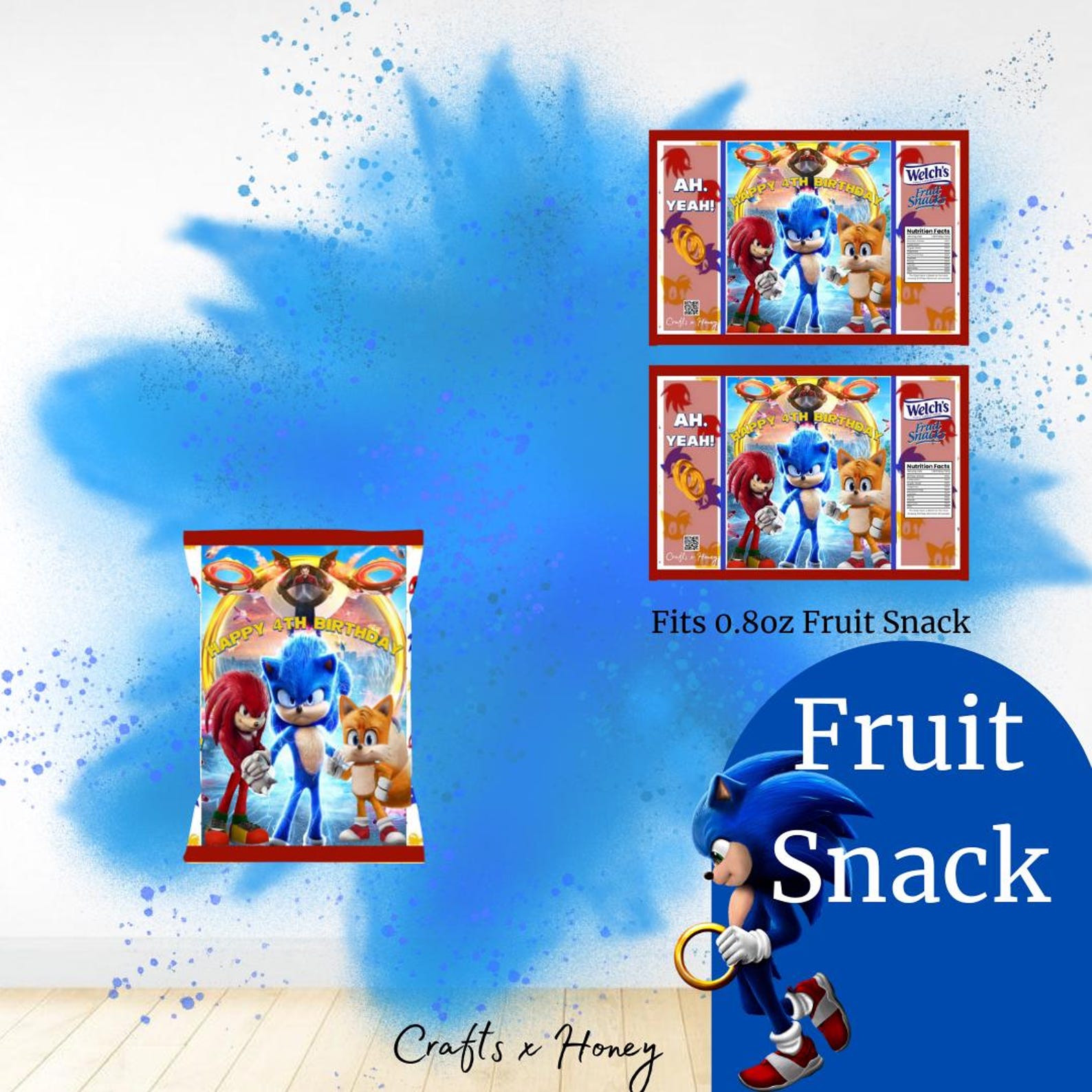 Sonic the Hedgehog - Personalized Party Labels - Kids Birthday- GIRL ...