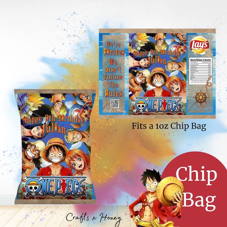 One Piece - Personalized Party Labels - Kids Birthday- GIRL/BOY ...