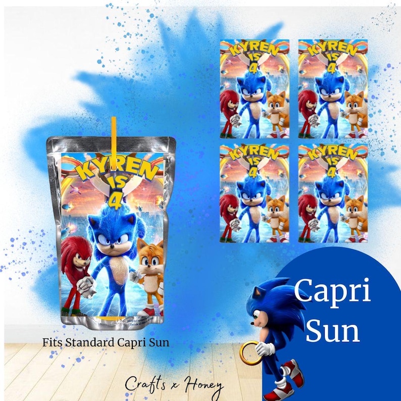 Sonic the Hedgehog - Personalized Party Labels - Kids Birthday- GIRL ...
