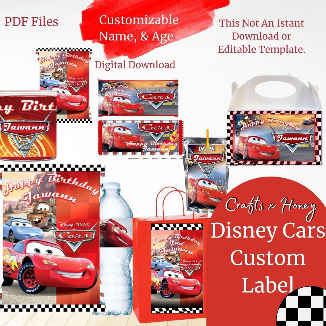 Disney Cars - Party Labels - Kids Birthday- GIRL/BOY Birthday - Party ...