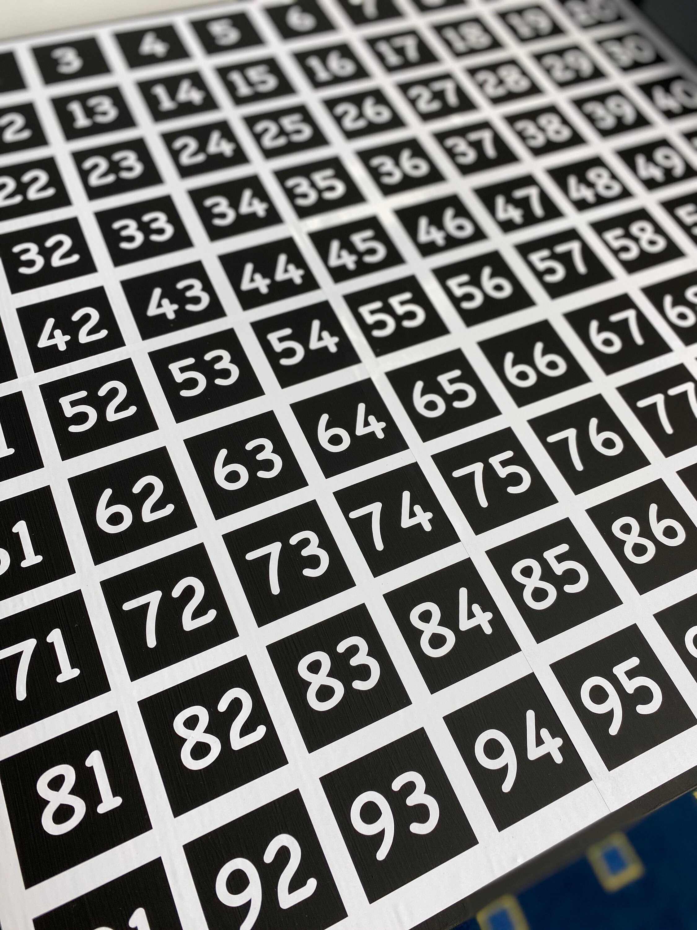 100 Square Table Top Vinyl Stickers- Ideal for Ikea Lack Table, Ks1 ...