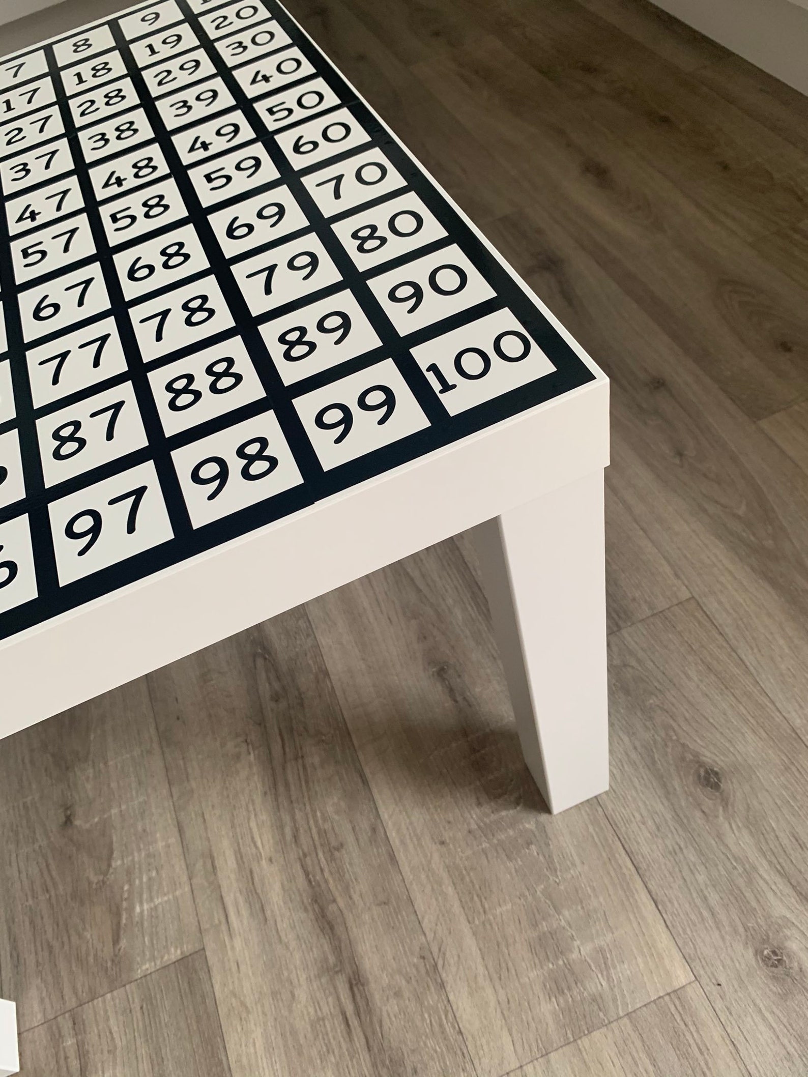100 Square Table Top Vinyl Stickers- Ideal for Ikea Lack Table, Ks1 ...