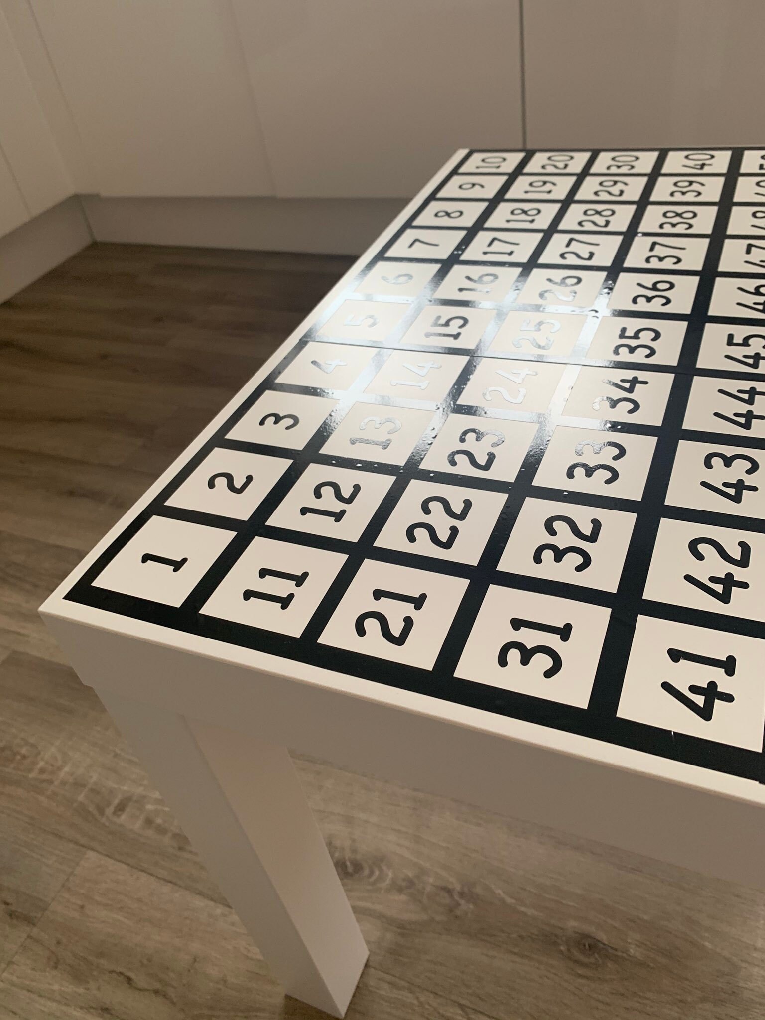 100 Square Table Top Vinyl Stickers- Ideal for Ikea Lack Table, Ks1 ...