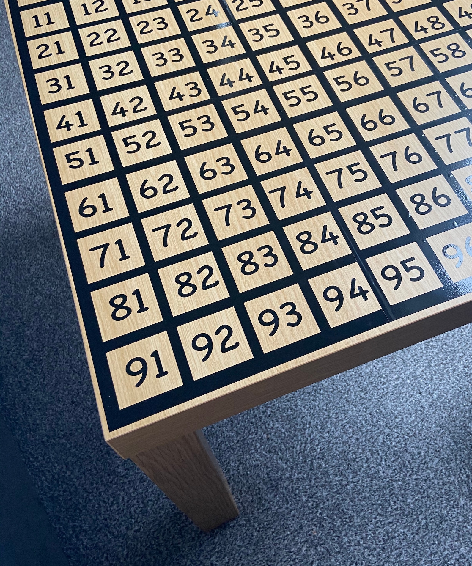 100 Square Table Top Vinyl Stickers- Ideal for Ikea Lack Table, Ks1 ...